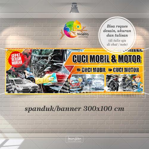 Jual Size 300x100 Cm Spanduk Banner Cuci Mobil Motor, Spanduk Cucian ...