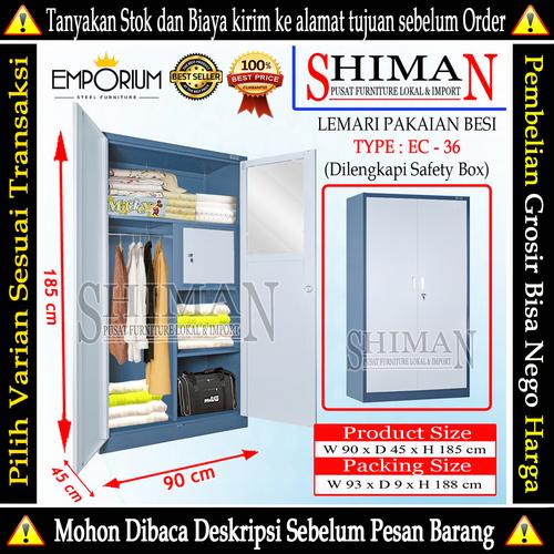 Jual Emporium EC 36 Pintu Ayun / Swingdoor Lemari Pakaian Plat Besi ...