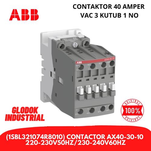Promo ABB Contactor AC 3 kutub 1 NO AX40-30-10-80 220-230V ...