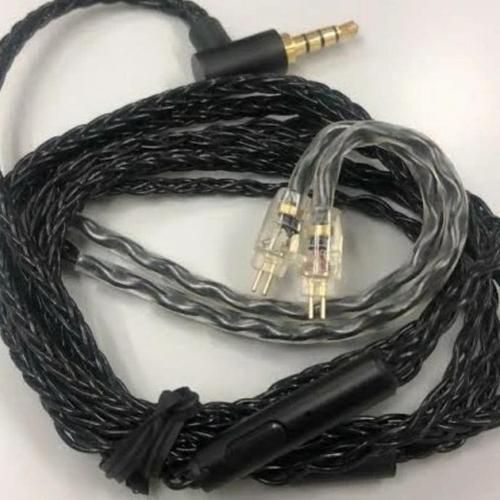 Jual kabel upgrade MIC 8 core IEM KZ type pin A B C , zsn pro x zs3 EDX ...