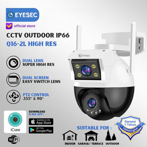 Promo CCTV Outdoor EYESEC DUAL LENS IP66 Waterproof IP camera PTZ Wide ...