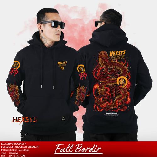 Jual Jaket Hoodie Full Bordir Bossque X Hexsys Bakuryu Original Premium - Bakuryu, M - Kota ...
