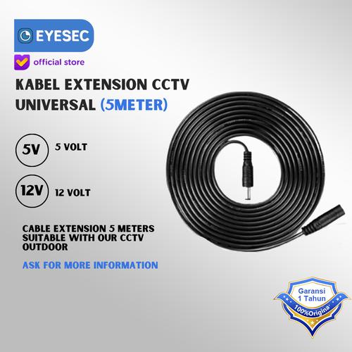 Jual EYESEC Kabel Tambahan Kamera CCTV 12V 5M 3M EXTENDED Cable - 5M ...
