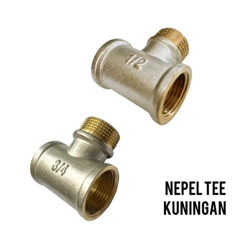 Jual Nepel Tee Drat 1/2 inch Kuningan F330 - Napel Nepel T Keran air Shower - 3/4 inch - Jakarta ...