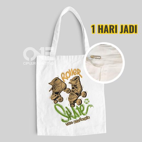 Jual Totebag - Bahan Baby Canvas - Uk 30x40 cm - Resleting - Design ...
