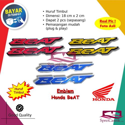 Jual Stiker Logo Emblem Motor BEAT Karbu Fi Esp Street Pop Deluxe New ...