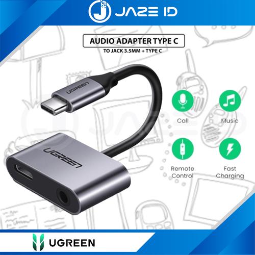 Jual Ugreen Converter USB Type C To Jack 3.5mm DAC Music Call Mic ...
