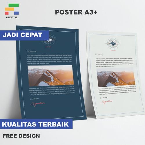 Jual cetak poster A3+ Art Carton 260 gram - A4, tanpa laminasi ...