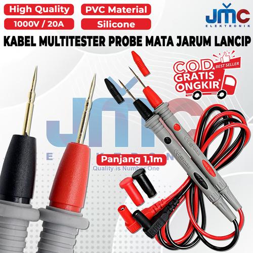 Jual Kabel probe multimeter multitester cable tester jarum 20amper ...
