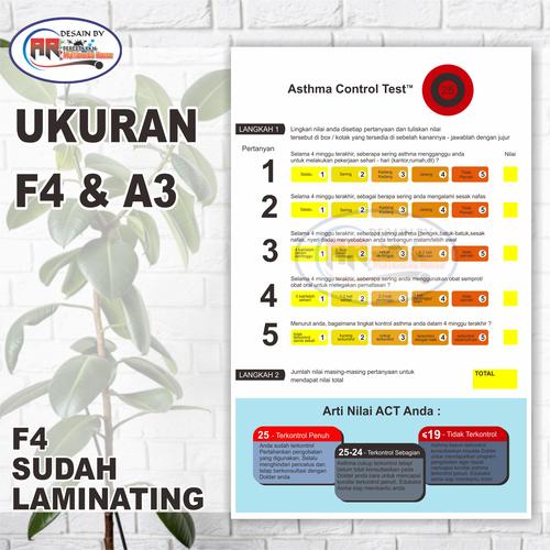 Jual Poster Kesehatan Asma/Asthma Control Test = ACT - A3 - Kab ...