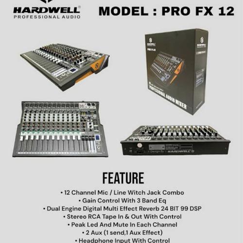 Jual Mixer 12 channel Hardwell Pro Fx 12 / Pro Fx 12 original - Jakarta ...