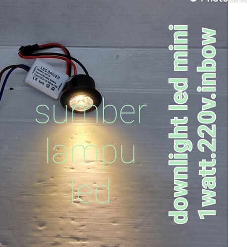 Jual downlight mini led 1 watt 1watt spotlight lemari pajangan 1 watt ...