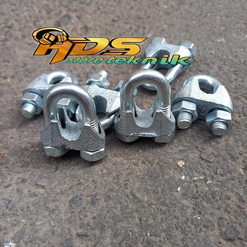 Jual klem Sling 10mm clam pengikat tali baja kuku macan wire rope 10 mm ...