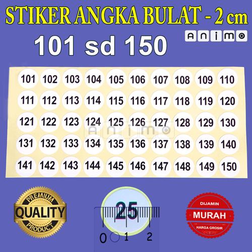 Jual LABEL - STIKER ANGKA BULAT 2 CM - ROUND NUMBER STICKERS 2 CM - 101 SD 150 - Jakarta Utara ...
