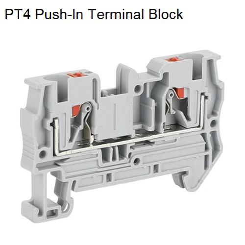 Jual PT4 Push-In Terminal Block Spring Connection Feed-Through Screw ...