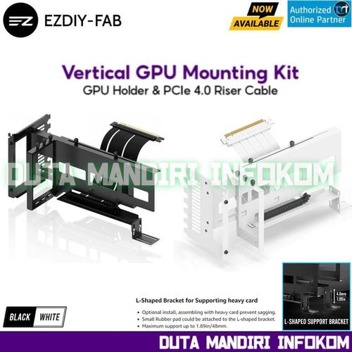 Promo EZDIY FAB Vertical PCIe 4.0 Riser GPU Mount Bracket Graphic Card ...