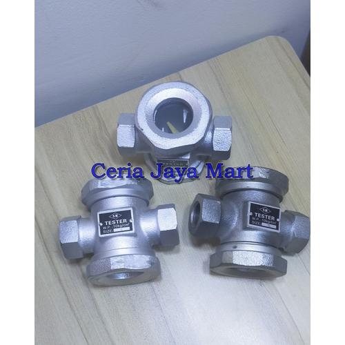 Jual Sight Glass 3/4" Kaca Cast Iron TESTER Drat / Flow sight Glass ...