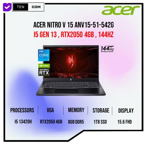 Jual Acer Nitro V 15 ANV15 RTX2050 4GB i5 13420H 8GB 512ssd W11+OHS 15 ...
