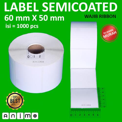 Jual LABEL SEMICOATED - LABEL BARCODE 60 X 50 ISI 1000 PCS - Jakarta ...