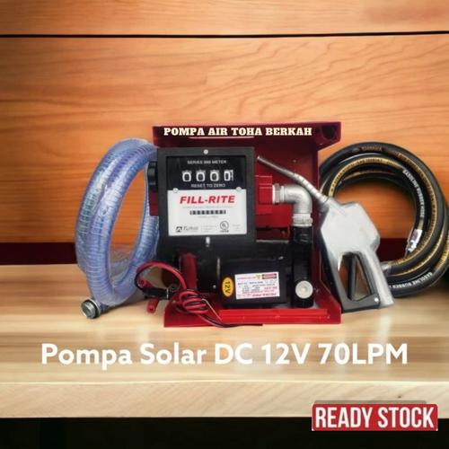 Jual Pompa solar DC 12V 70LPM Pompa transfer BBM Flow meter FILL-RITE ...