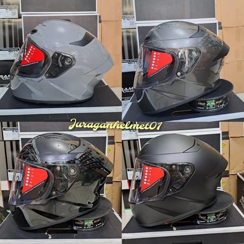 Jual HELM G2 PRESTIGE TTC FULLFACE SOLID SERIES BLACK DOFF,BLACK GLOSY ...