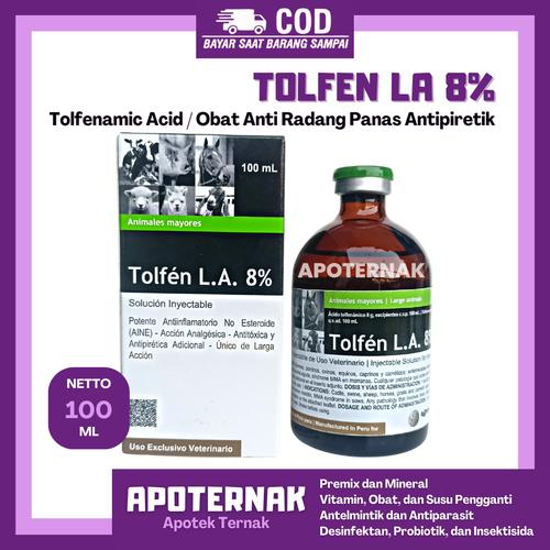 Jual TOLFEN LA 100ml Obat Anti Radang Demam Panas tolfedin - Kota ...