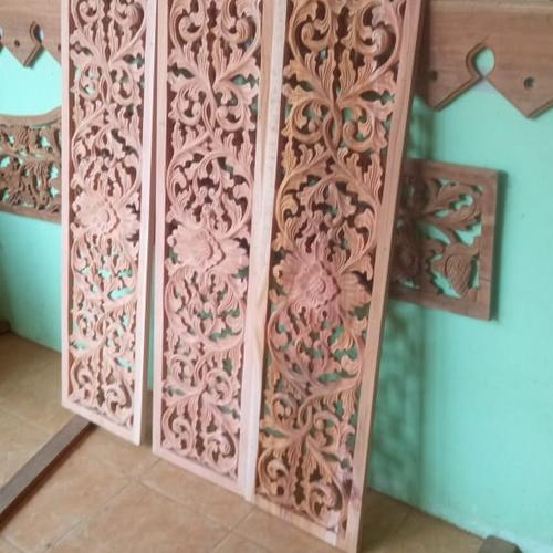 Jual ornamen ukiran tempel 120x30 dekorasi dinding hiasan pintu jendela ...
