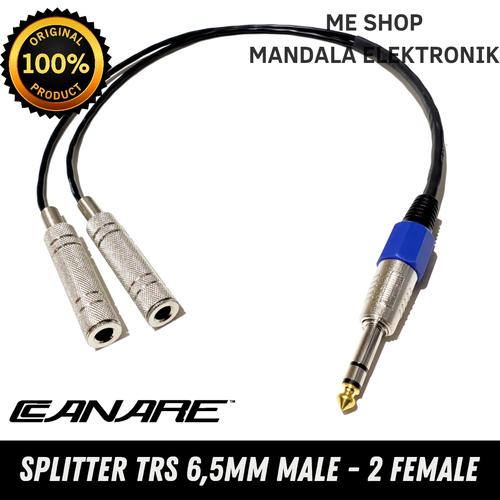 Jual kabel audio splitter Trs 6,5mm to 2 akai Trs 6,5mm female stereo ...