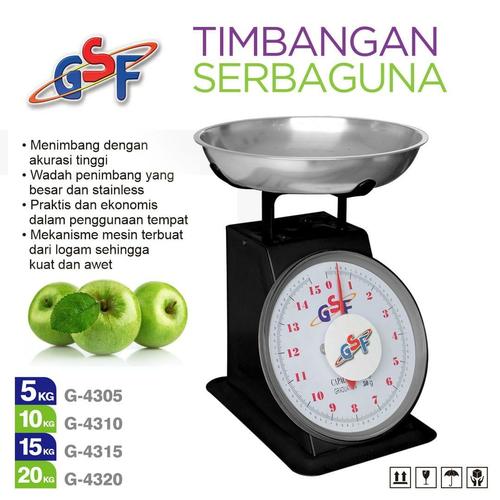 Jual Timbangan Buah Daging Laundry Sayur Analog Serbaguna 5 10 15 20 Kg GSF - 10 Kg - Kab ...