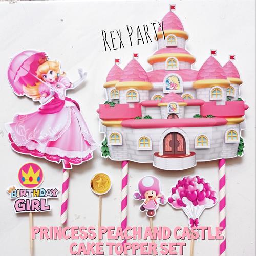 Jual Princess Peach Castle Cake Topper/Topper Princess Peach/Princess ...