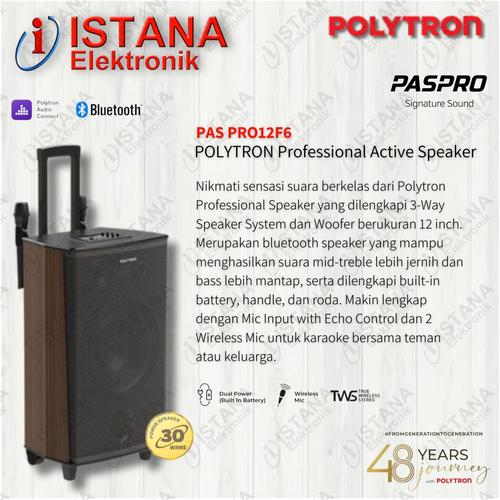 Promo POLYTRON PROFESSIONAL ACTIVE/TROLLEY SPEAKER 12 INCH PAS PRO12F6 ...