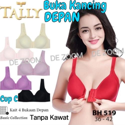 Jual Bh Buka Kancing Depan Tally 519 Cup Cup C kait 4 buah Tanpa Kawat - Cream, 40 - Jakarta ...