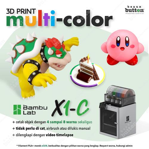 Jual CETAK 3D PRINT MULTI COLOR 8 WARNA - BAMBU LAB X1 CARBON - 4 WARNA ...