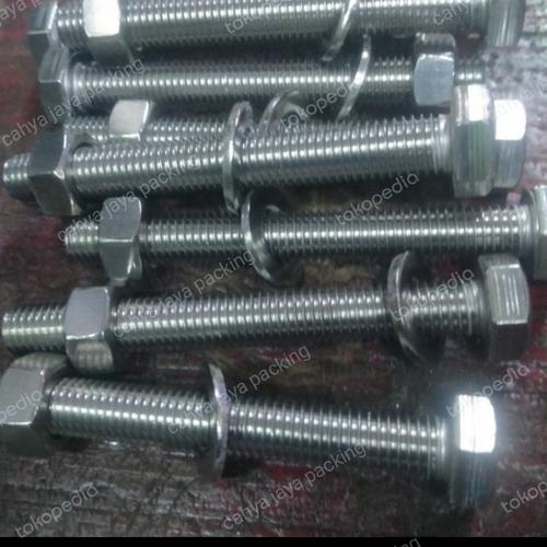 Jual baut mur stainless 304 M10 x 100 full drat +ring - Jakarta Barat ...