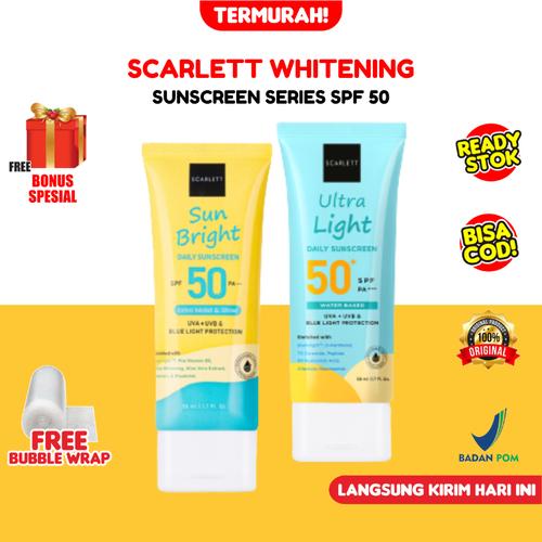 Jual SCARLETT WHITENING SUNSCREEN SUN BRIGHT DAILY SPF 50 PA +++ - SUN ...