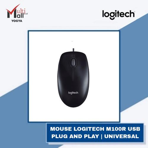 Jual MOUSE LOGITECH M100R KABEL USB OPTICAL PLUG & PLAY UNIVERSAL - Kab ...
