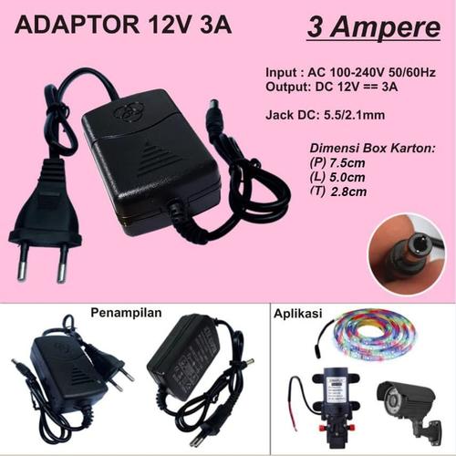 Jual Adaptor 1A 2A 3A 5A 7A 10A 12V untuk CCTV , Led Strip , Pompa - 2A ...