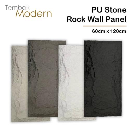 Promo PU Stone Rock Panel Dinding Aesthetic Motif Batu 120 CM x 60 CM x ...