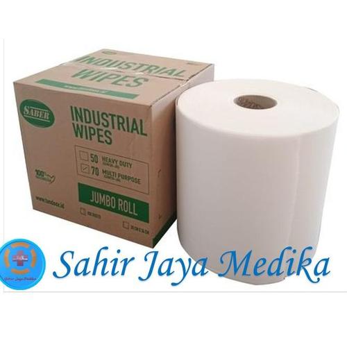 Jual TISSUE INDUSTRI PENGGANTI KAIN MAJUN SABER70 1 ROLL 900 LEMBAR ...