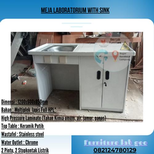 Jual Meja Laboratorium - Meja Kerja with Sink Ekonomis - LOKAL - Kab ...