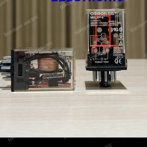 Jual relay mk3p i 110vac 10a omron original - 1set relay+kaki - Jakarta ...