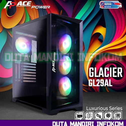 Promo Ace Power GLACIER GL29AL - Tempered Glass Mid Tower ATX Gaming ...