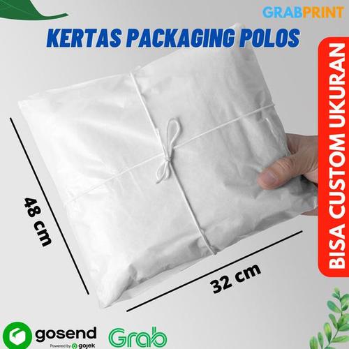 Jual Kertas Wrapping Paper tissue polos putih packaging pembungkus baju ...