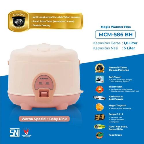 Jual Miyako Magic Com MCM-586 BH / Rice Cooker / Penanak Nasi 1.8 Liter ...