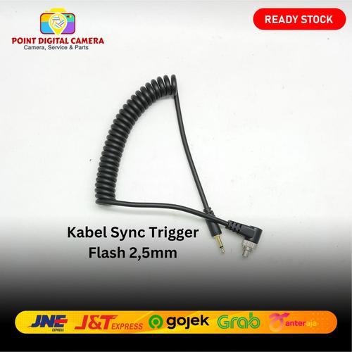 Jual Kabel Cable Sync Flash 2.5mm to Male with Screw Lock For Trigger ...