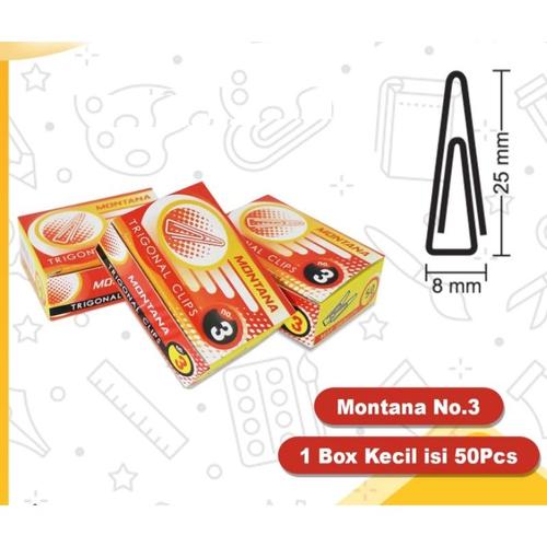 Jual Paper Clip No 3 besi / Penjepit kertas Kecil klip Montana ...