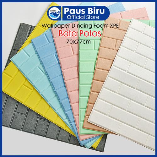 Jual Wallpaper dinding 3d motif Bata polos Dekorasi Kamar murah 70x77cm ...