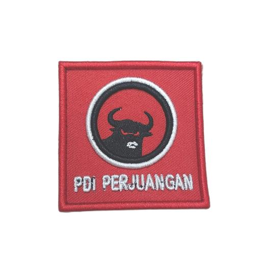 Jual Logo PDI bordir timbul 3D - Kota Depok - segoro mas | Tokopedia