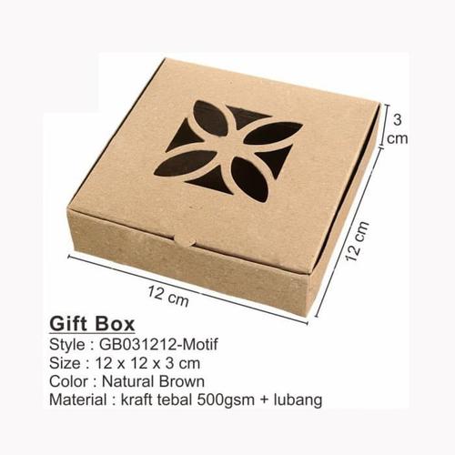 Jual box cookies kardus kotak hampers dus kotak kue 12x12x3 cm ...