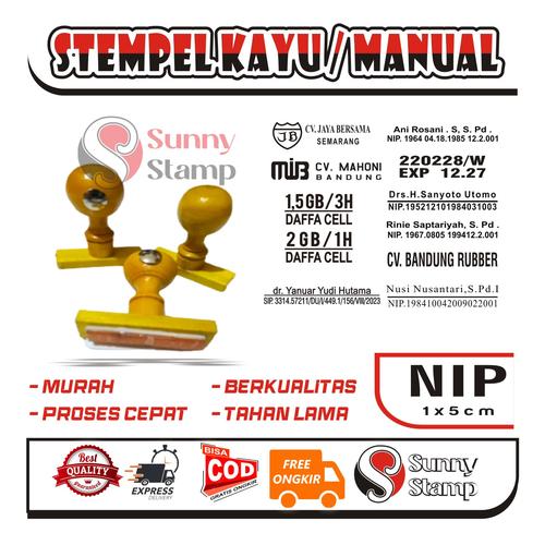 Jual Cetak Stempel Manual Runaflek Nylo Gagang Kayu - NIP - Kota Cimahi ...